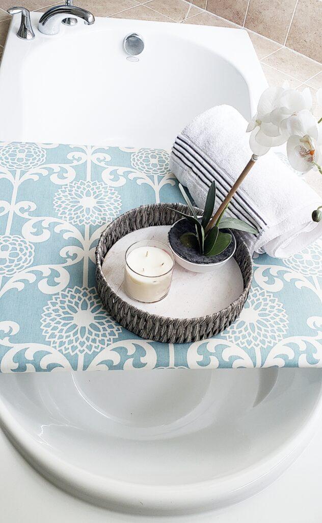 How To Create A Bathtub Cover - Perfect Small Master Bathroom Ideas ...